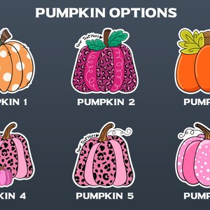 Cute Pumpkin Text Sticker Sheet | Custom Name Sticker | Fall Autumn ...