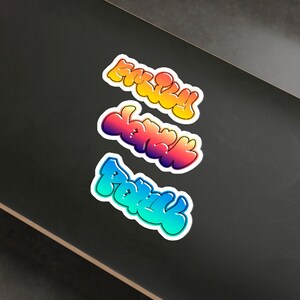 Custom Graffiti Stickers Custom Name Sticker Graffiti Name | Etsy