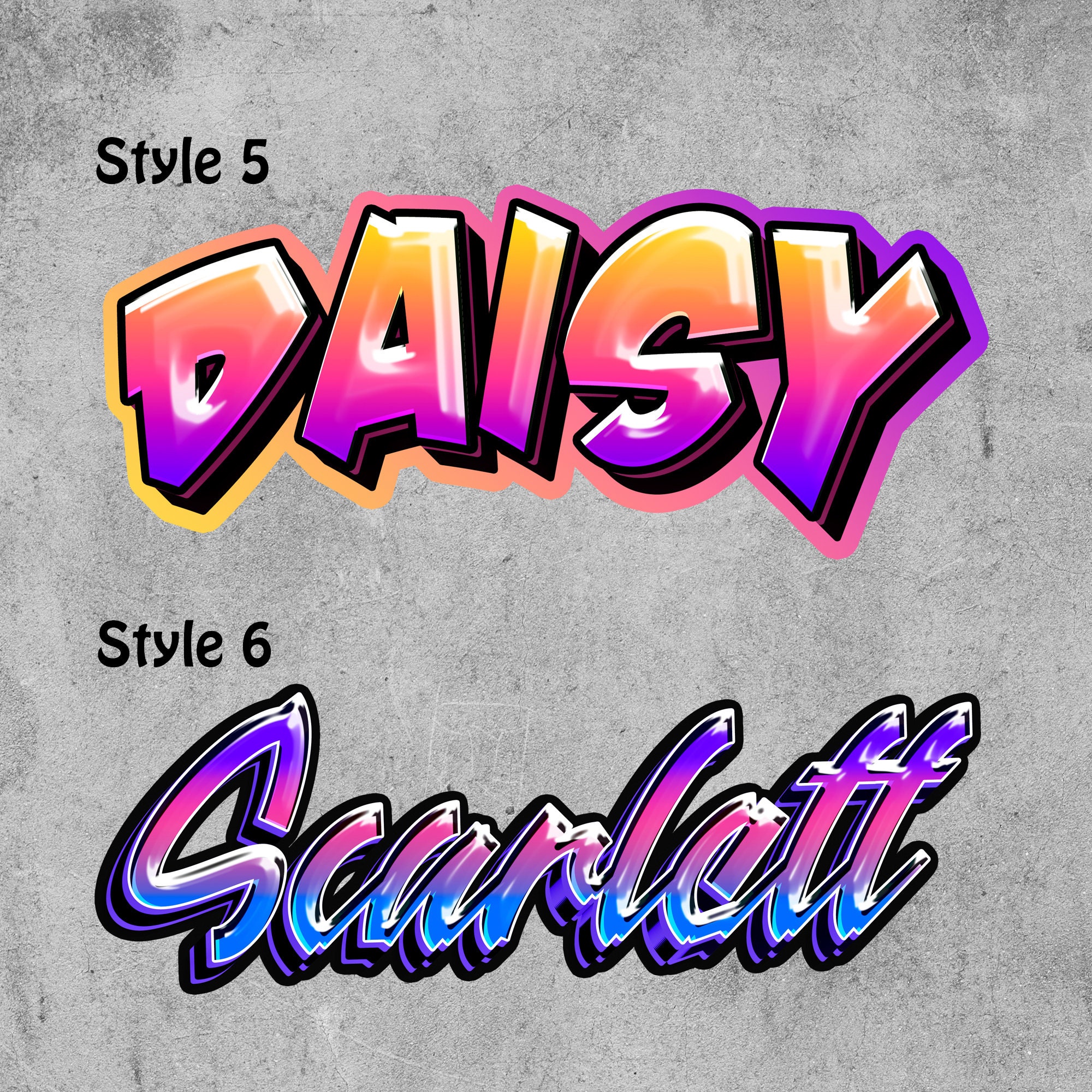 Digital Graffiti Wall Dedor, Digital Personazlied Graffti Name Wall ...