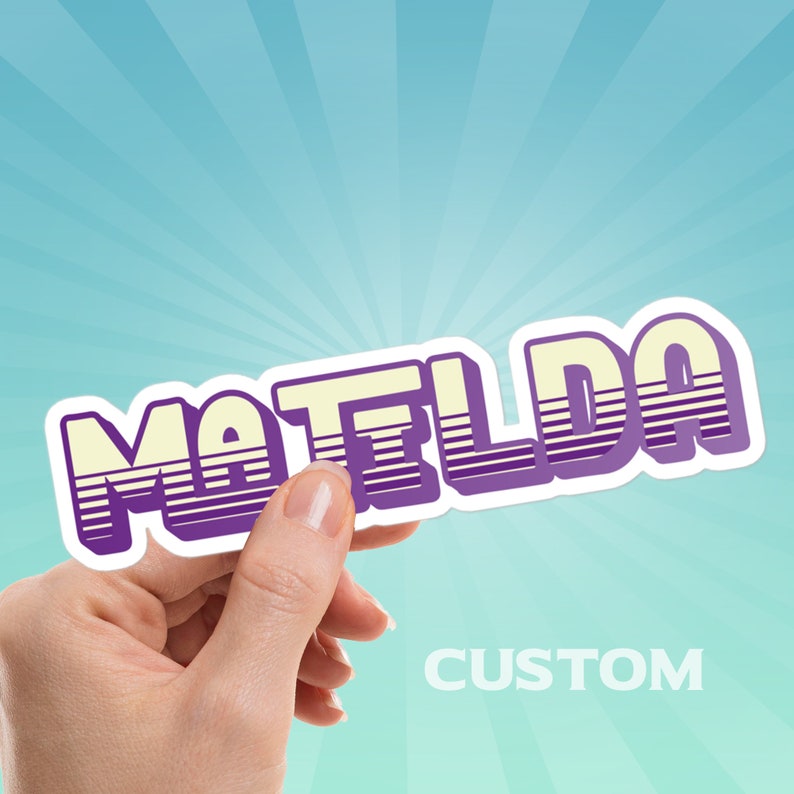 Waterproof Die-cut Custom Name Sticker Custom Vintage Name - Etsy