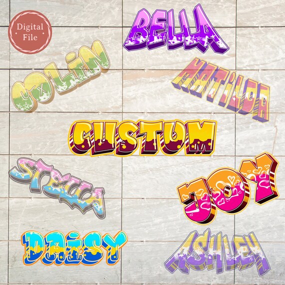 Digital File Custom Graffiti Name Text Custom Graffiti - Etsy