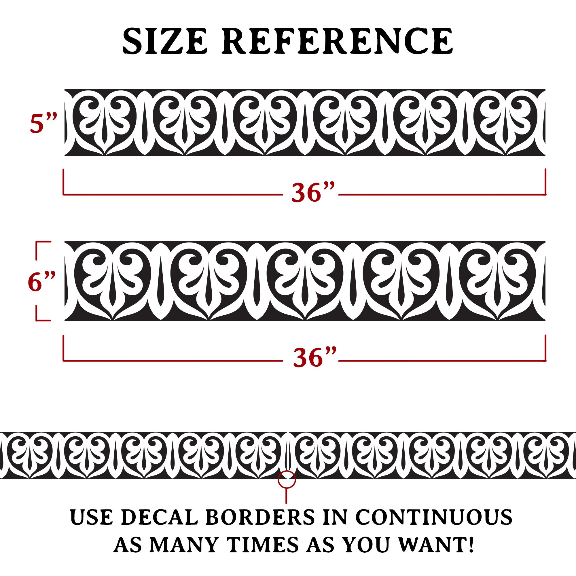 Classic Pattern Border Vinyl Wall Decal Home Decor Decal Set | Etsy