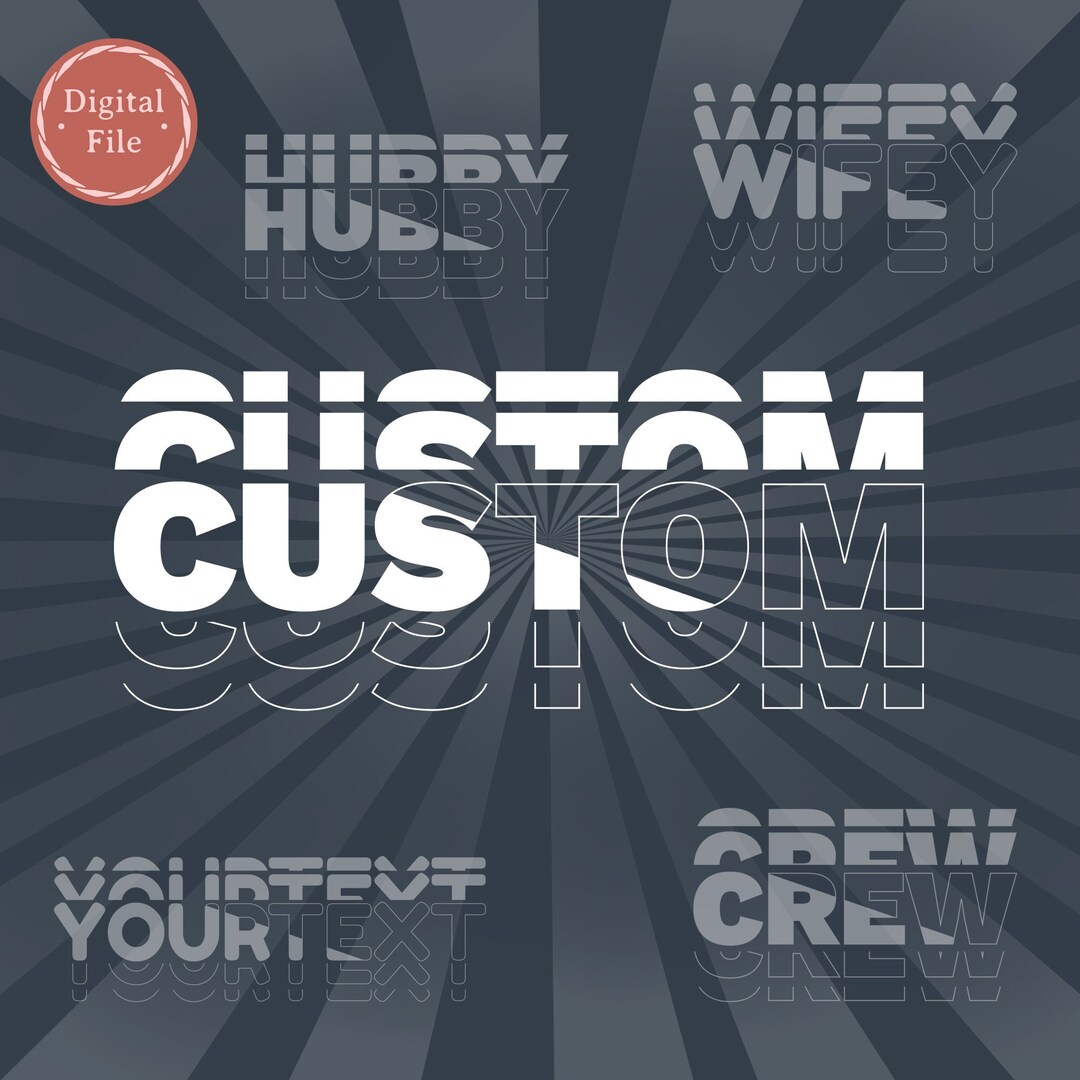 Digital File Custom Name Text, Custom Typography Text Effect PNG, Text ...