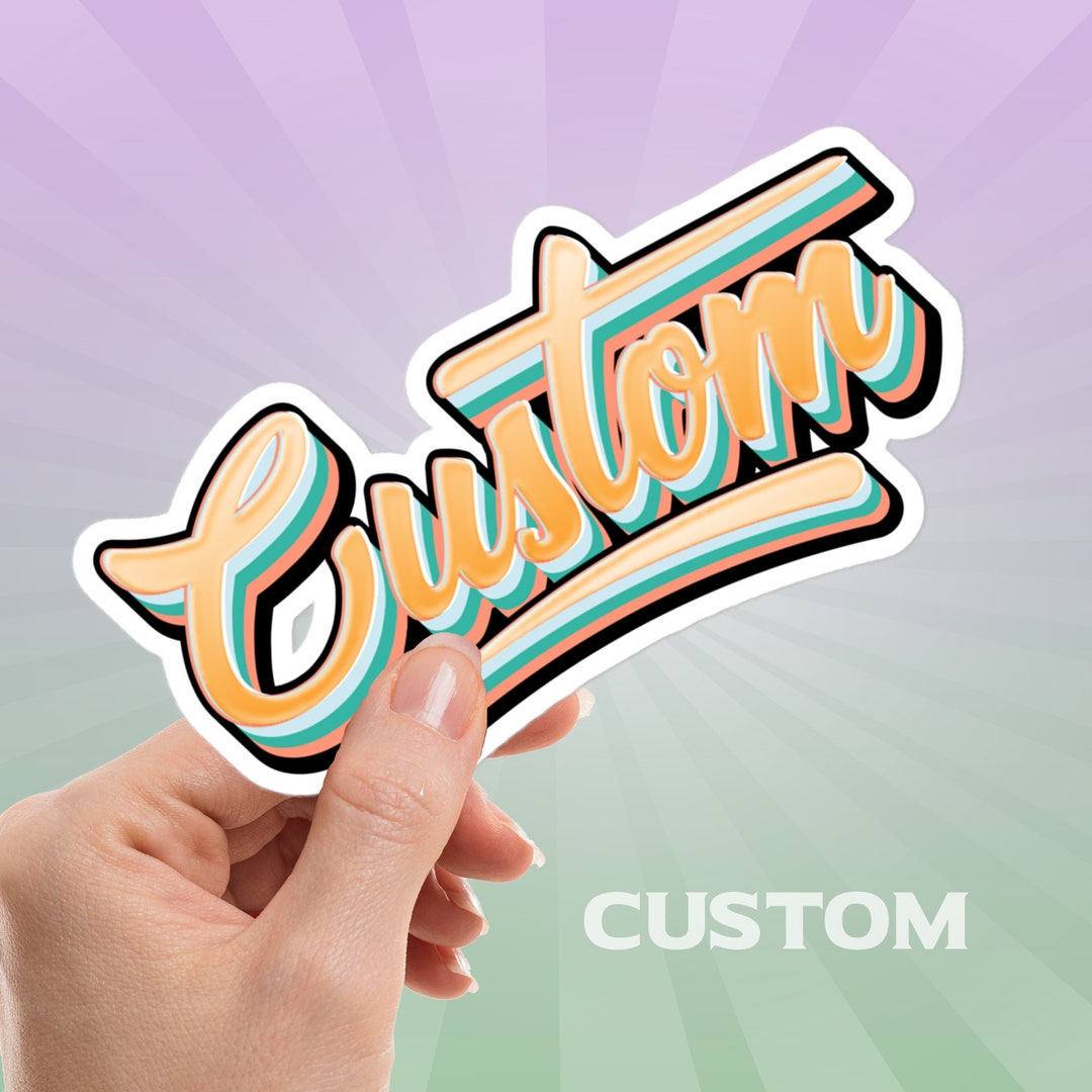 Waterproof Die-cut Custom Name Sticker | Laptop Name Sticker | Water ...