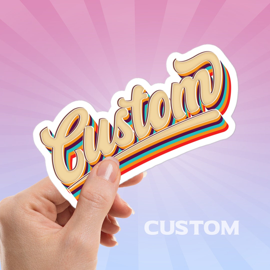 Waterproof Die-cut Custom Name Sticker | Laptop Name Sticker | Vintage ...