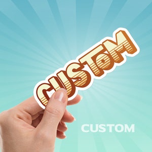 Waterproof Die-cut Custom Name Sticker | Custom Vintage Name Sticker ...