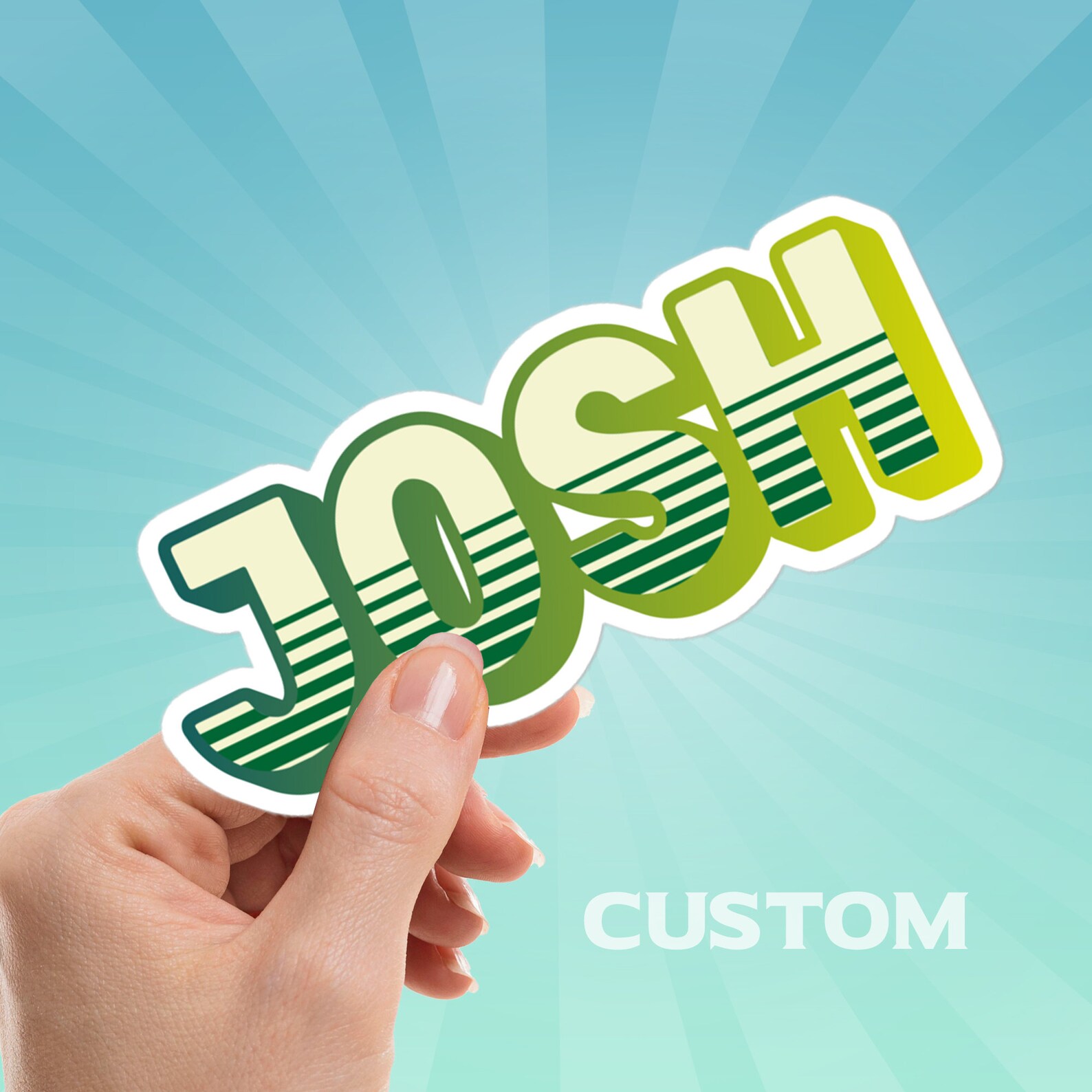 Waterproof Die-cut Custom Name Sticker Custom Vintage Name - Etsy