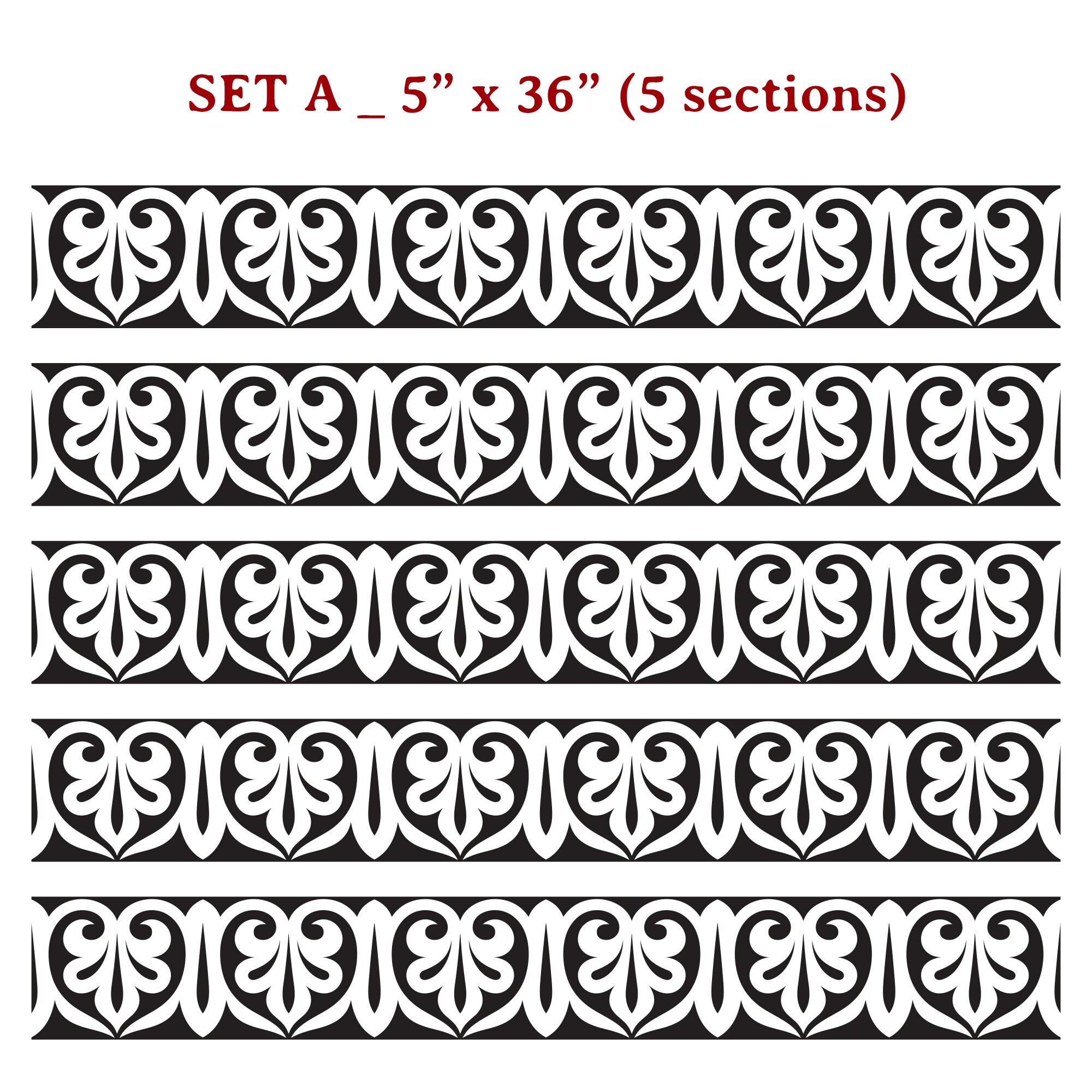 Classic Pattern Border Vinyl Wall Decal Home Decor Decal Set | Etsy