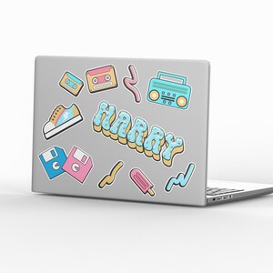 Waterproof Die-cut Custom Name Sticker | Custom Old School Sticker | 90 ...