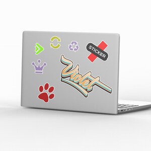 Waterproof Die-cut Custom Name Sticker | Laptop Name Sticker | Water ...