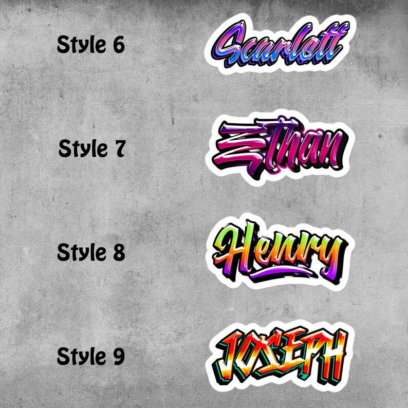 Custom Name Graffiti Stickers Custom Name Sticker Graffiti - Etsy