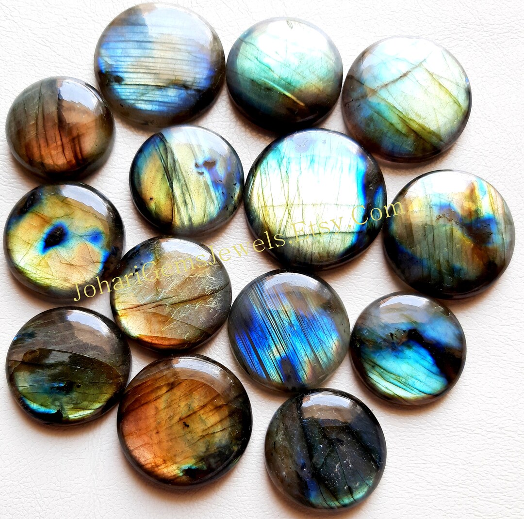 LABRADORITE ROUND Wholesale Lot AAA Blue and Multi Both Fire Round ...