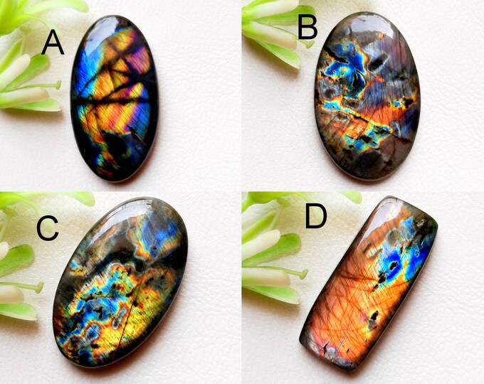 SPECTROLITE LABRADORITE Cabochon Loose Gemstone, AAA High Quality ...