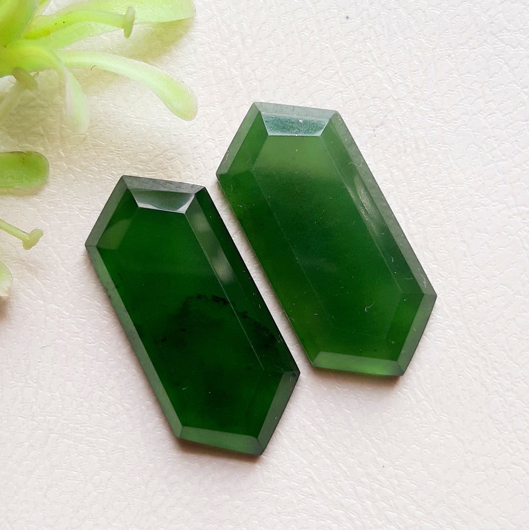 SERPENTINE Fancy Shape Gemstone 2 Pieces Lot | Size : 30x13 MM ...