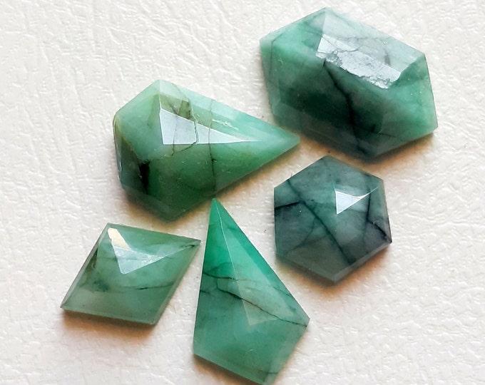 Emerald Step Cut Loose Gemstone 5 Pieces Lot | Size 15-10 MM | Natural ...
