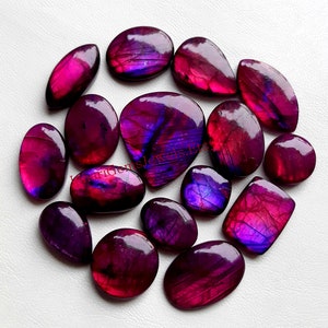 Dyed Purple Labradorite Cabochon Wholesale Lot, Treated Purple ...