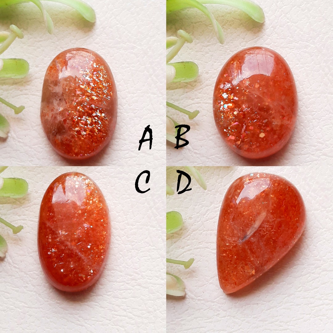 Natural African Sunstone Cabochon Loose Gemstone, AAA Sunstone Cabochon ...