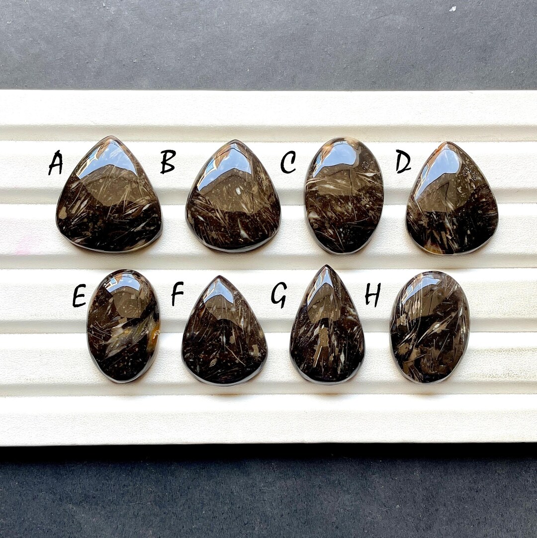 FEATHER AGATE Cabochon Loose Gemstone for Jewelry Making, AAA+ Natural ...