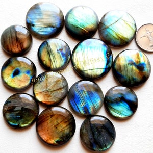 LABRADORITE ROUND Wholesale Lot AAA Blue and Multi Both Fire Round ...