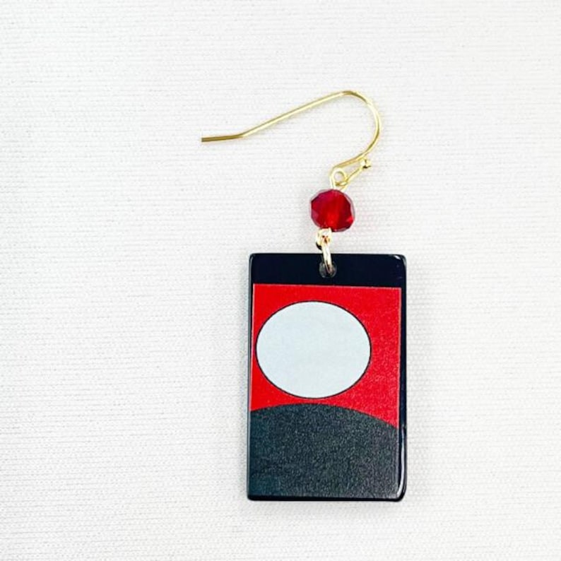 Hanafuda Motif Earring, Japan, July, August, September, October ...