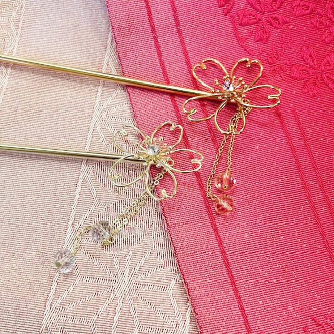 Sakura Wire Kanzashi (hair Pin) - Etsy