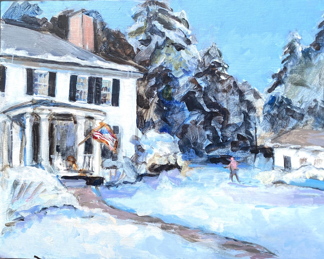 Fine Art Print of Original Painting, Lexington, Massachusetts 8" X10 ...