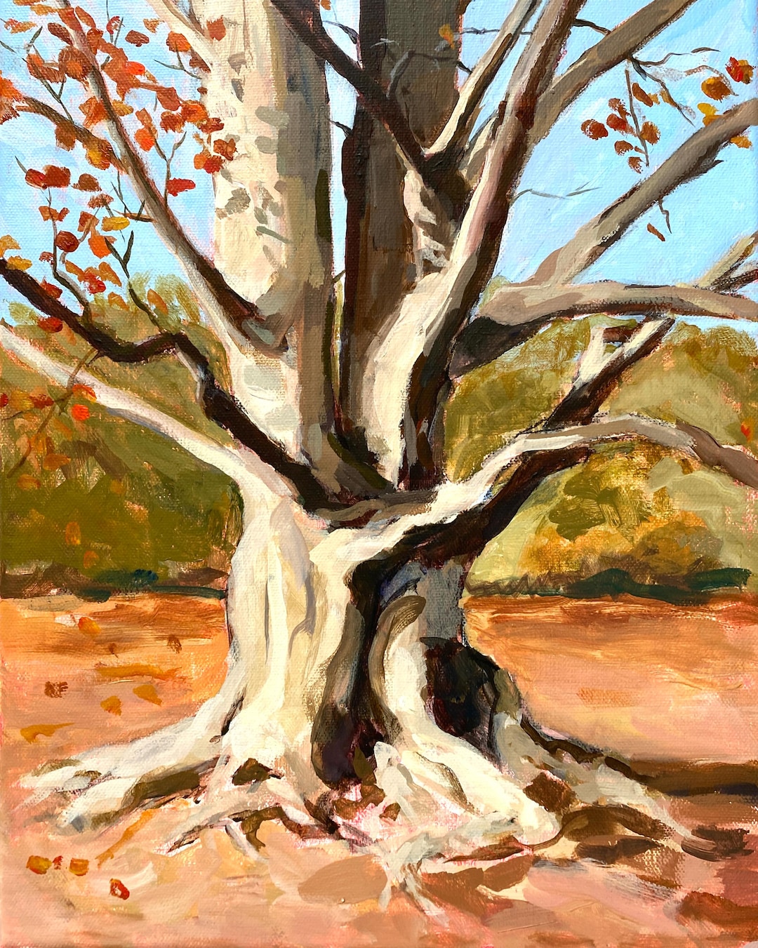 Fine Art Print of Original Acrylic Painting of a Majestic Beech Tree 8 ...