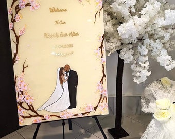 Custom Acrylic Hand-painted Wedding Sign - Etsy