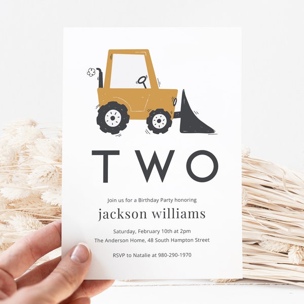 Bulldozer Birthday - Etsy