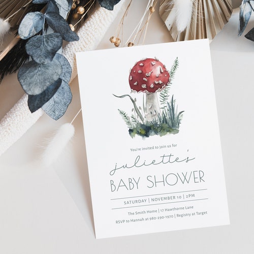 Cottage Core Baby Shower Invite Printable Invitation CORJL - Etsy