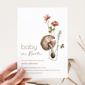 Cottage Core Baby Shower Invite Printable Invitation CORJL - Etsy