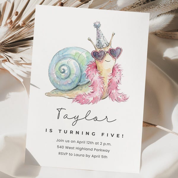 Snail Birthday Party - Etsy