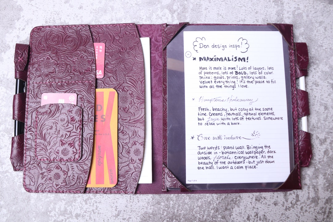 Kindle Scribe 2024 Handtooled Embossed Leather Case Kindle Scribe ...