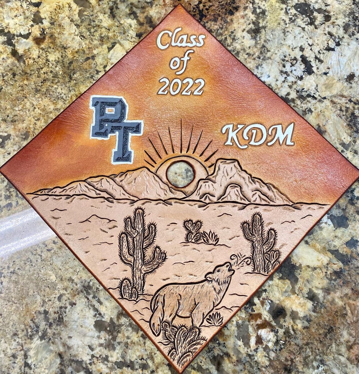 Custom Tooled Leather Grad Cap Topper - Etsy