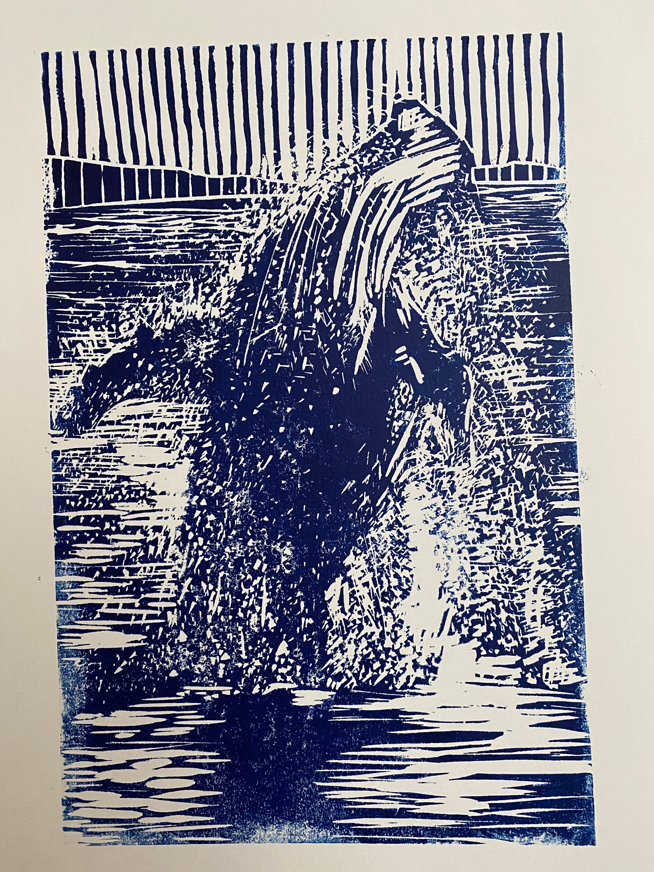 Original Humpback Whale Lino Print Fine Art Print Signed and Numbered ...