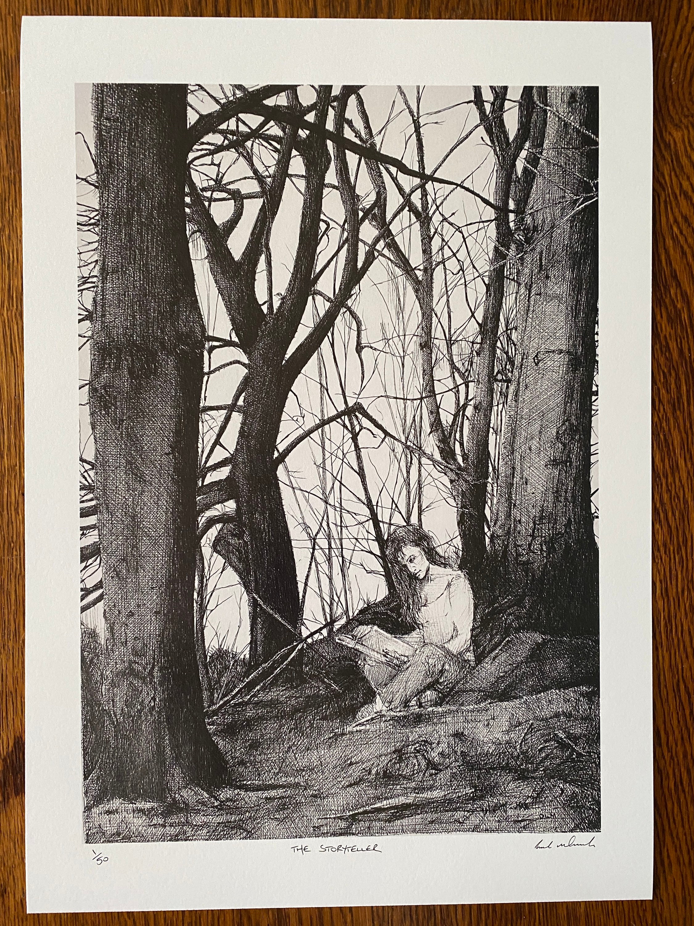 The Storyteller Fine Art Giclee Print Forest, Woods, Trees - Etsy UK