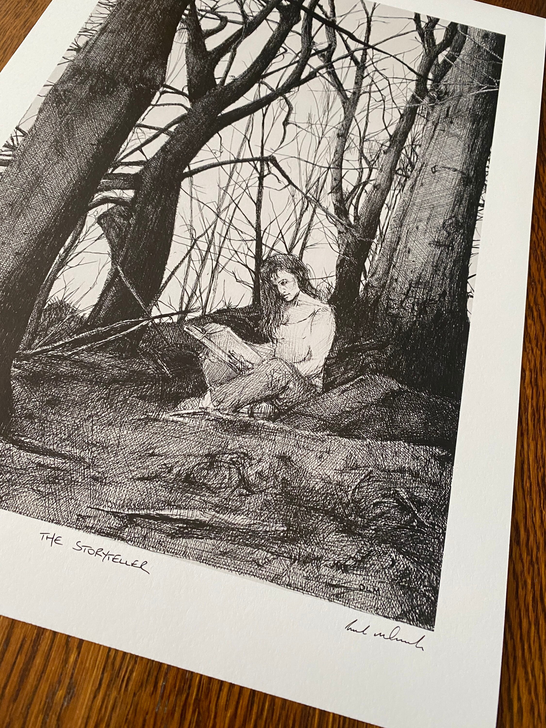 The Storyteller Fine Art Giclee Print Forest, Woods, Trees - Etsy UK