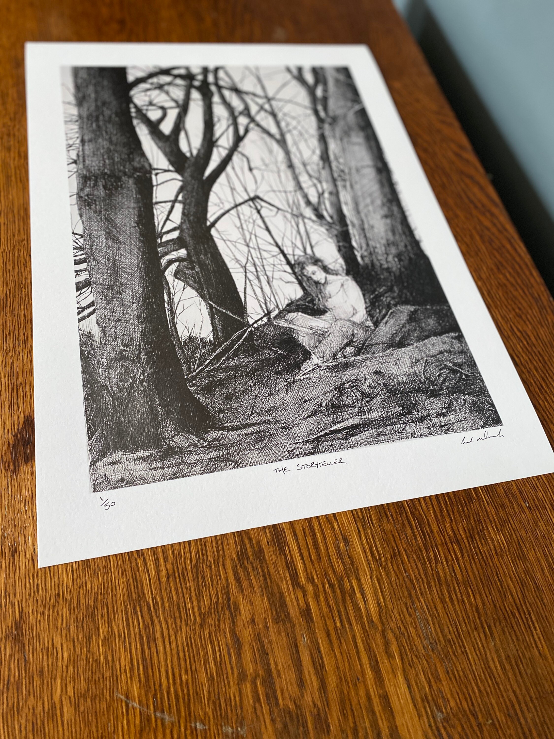 The Storyteller Fine Art Giclee Print Forest, Woods, Trees - Etsy UK