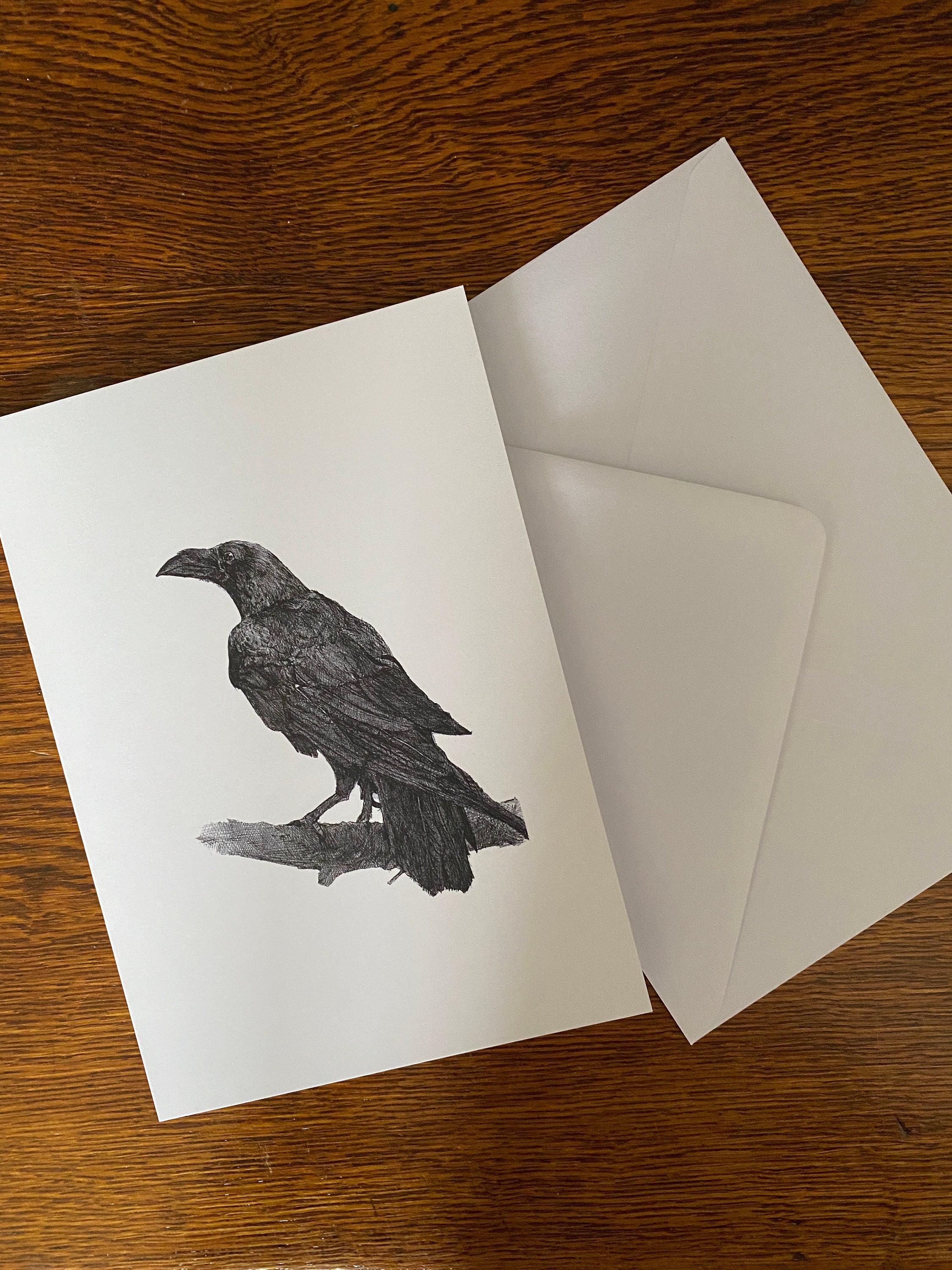 Pack of 3 Crow Greeting Cards with envelopes A5 Fine Art | Etsy