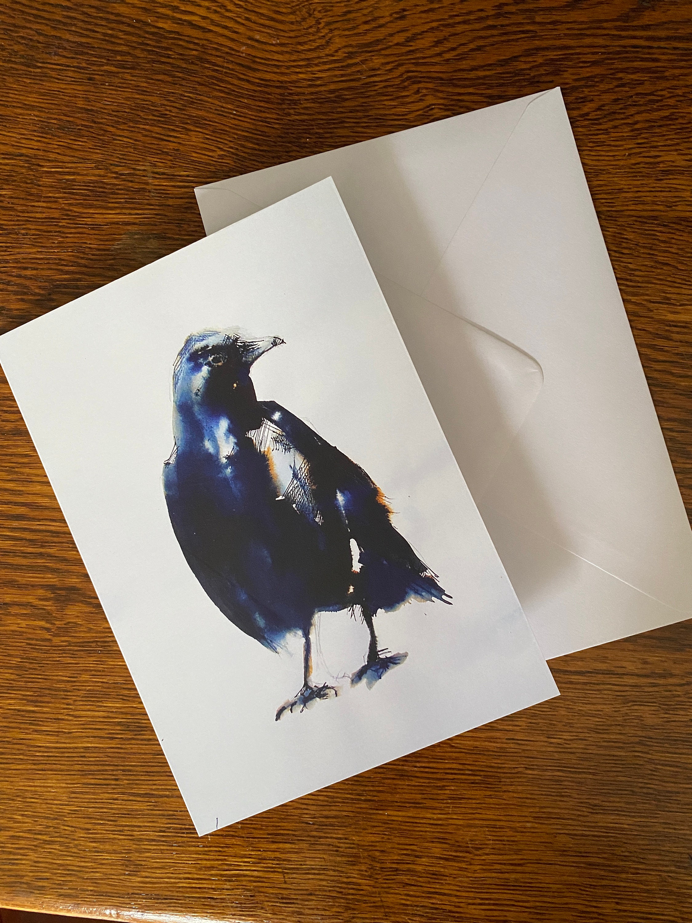 Pack of 3 Crow Greeting Cards with envelopes A5 Fine Art | Etsy