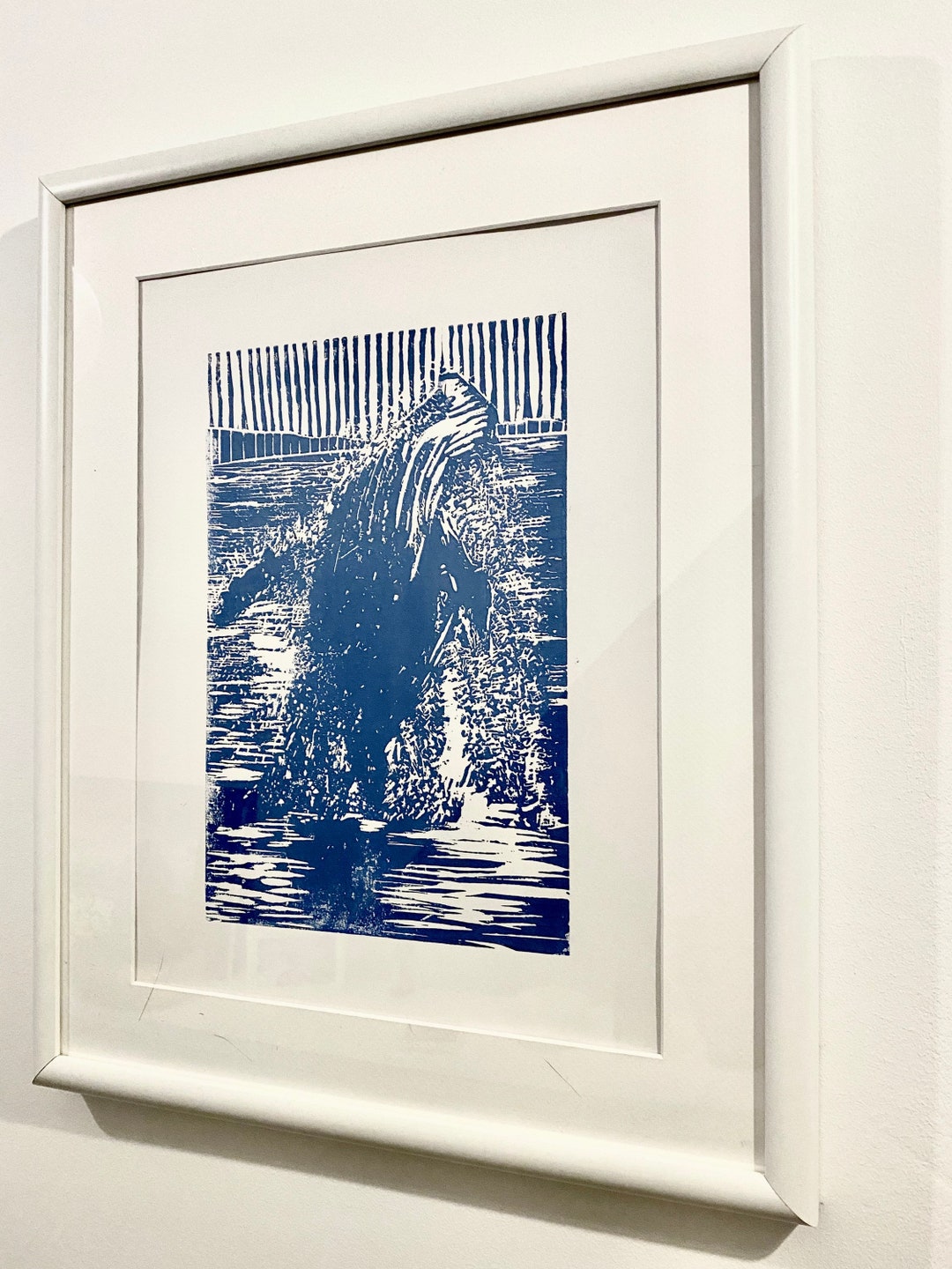 Original Humpback Whale Lino Print Fine Art Print Signed and Numbered ...