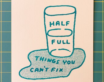 Glass Half Full Art | Etsy