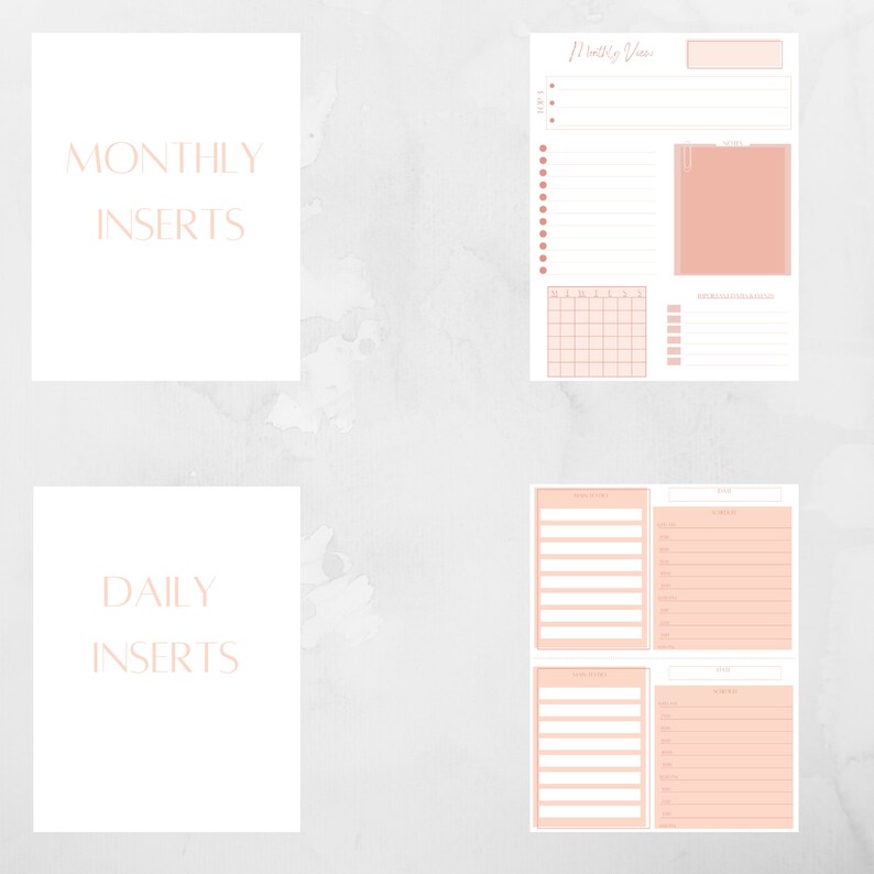 Digital Deluxe Planner With Monthly, Weekly, Daily Inserts, and ...