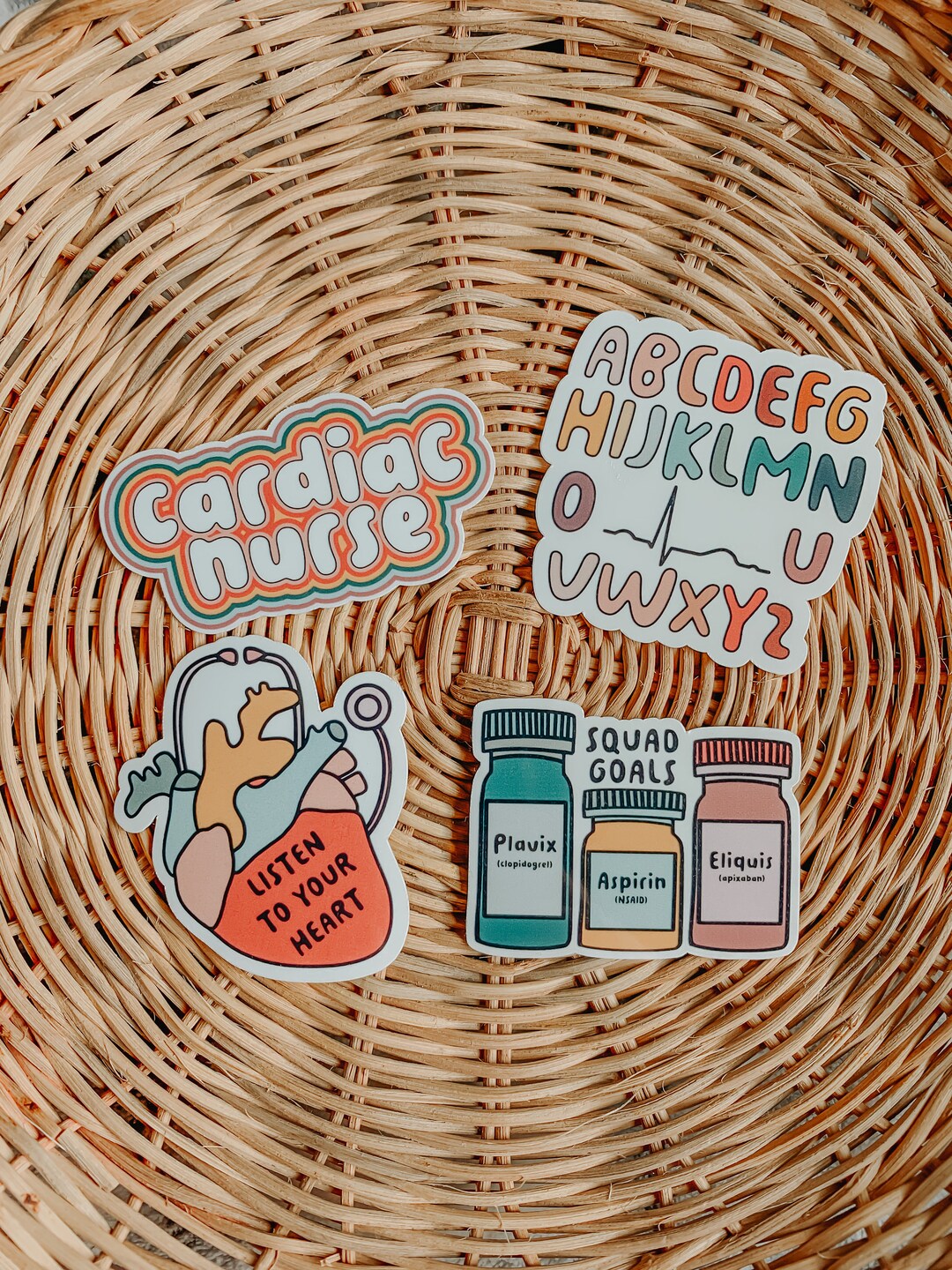 Cardiac Nurse Sticker Pack - Etsy