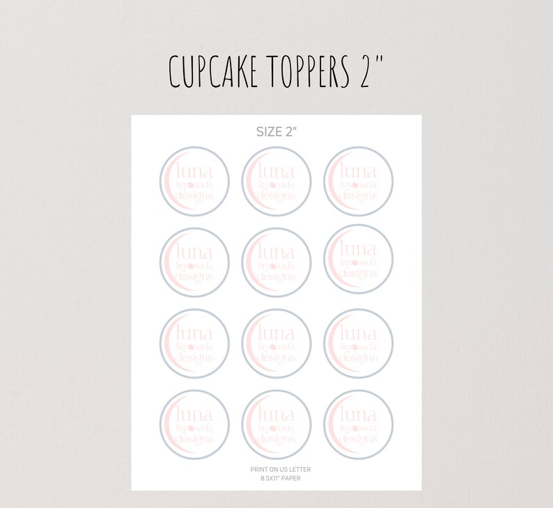 Two the Moon Birthday Cupcake Toppers, 2nd Birthday Cupcake Toppers ...
