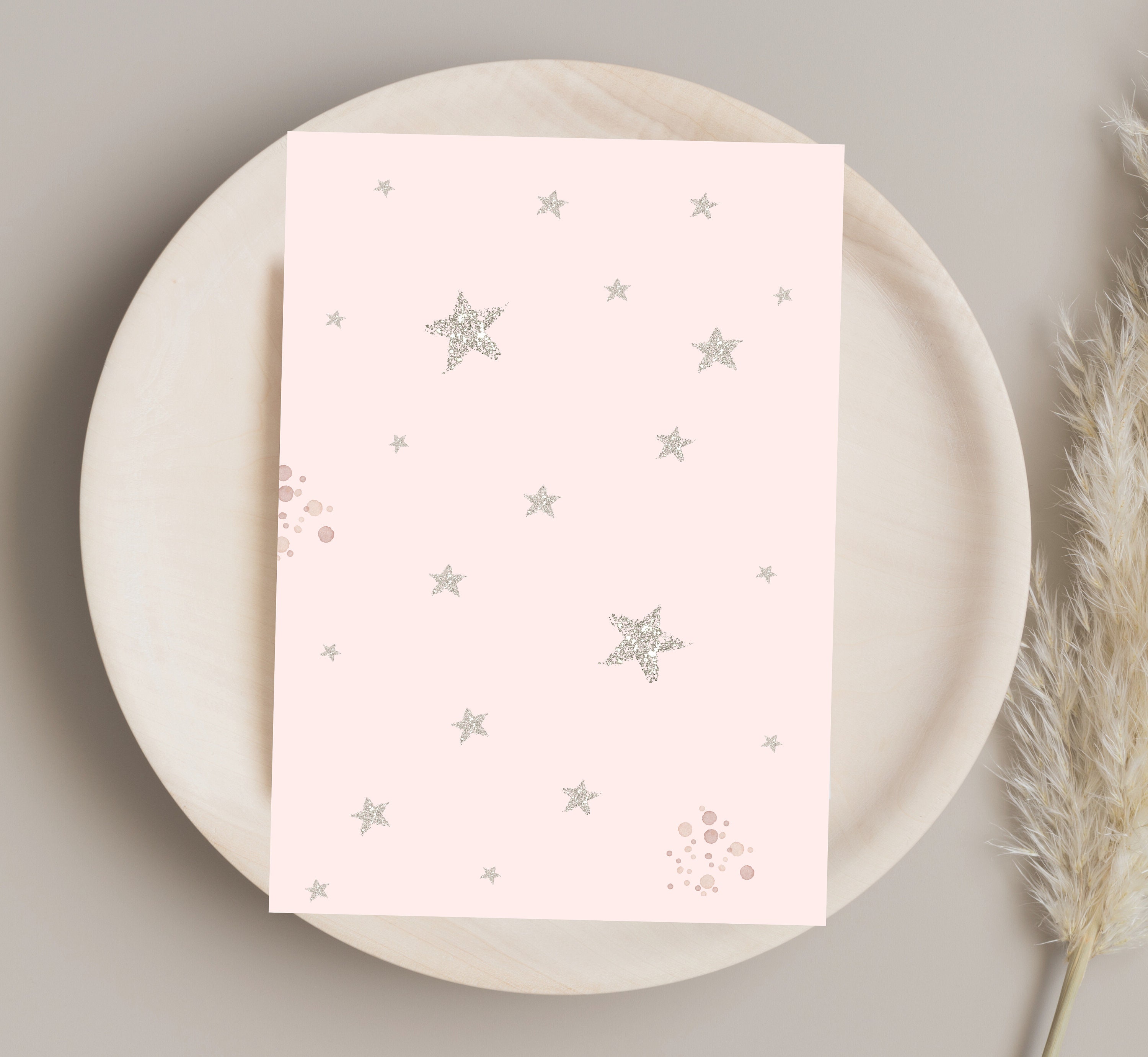 Reach Four the Stars Invitation, Girl Galaxy 4th Birthday Invitation ...