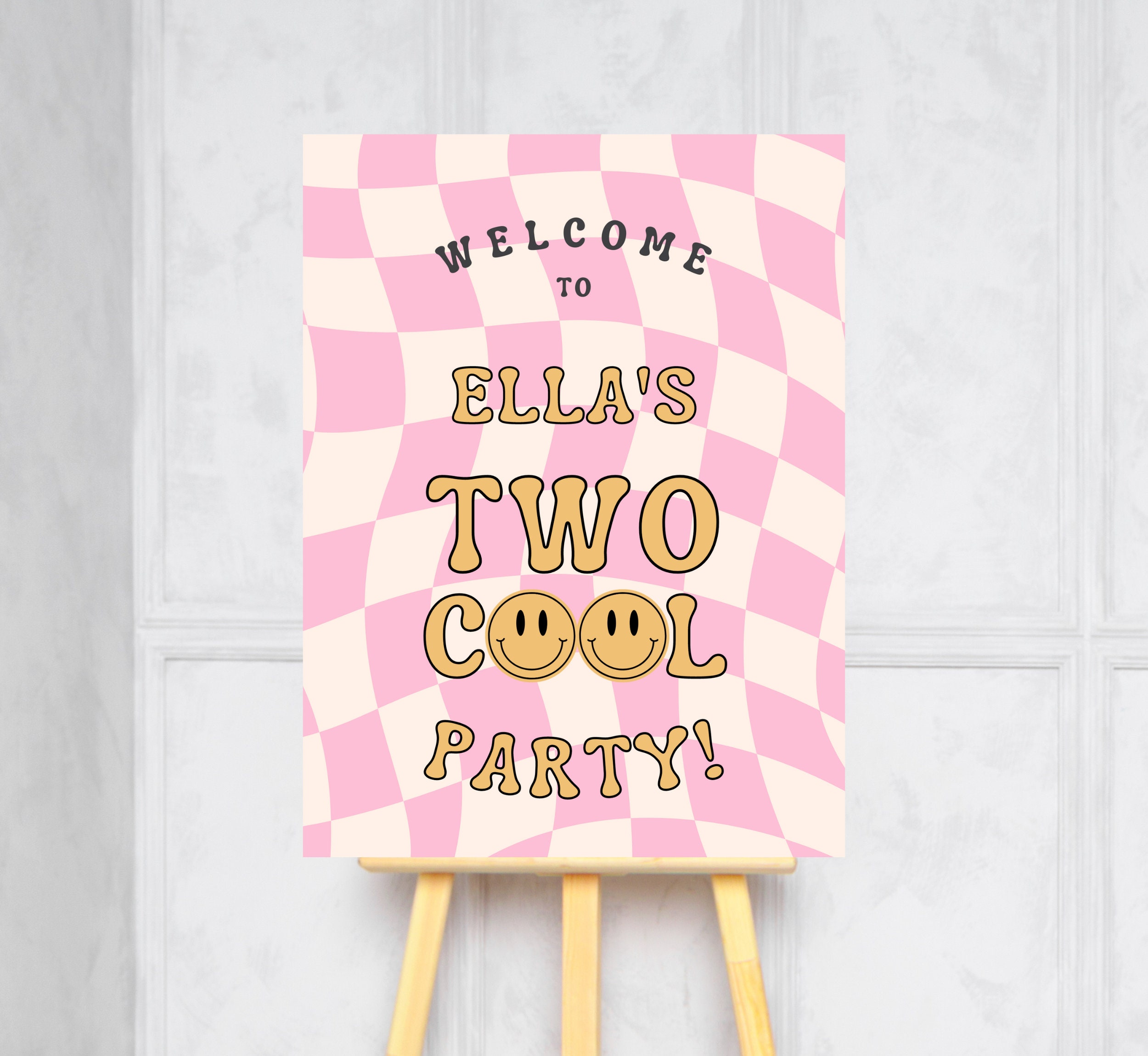 Two Cool Birthday Welcome Sign, Two Cool Sign, 2nd Birthday Wellcome ...