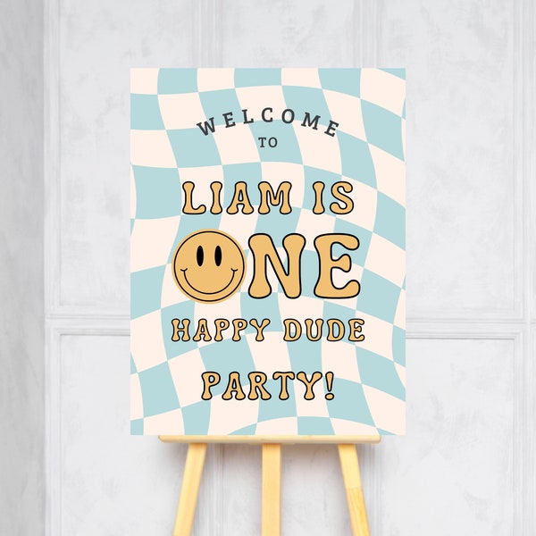 One Happy Dude Sign - Etsy