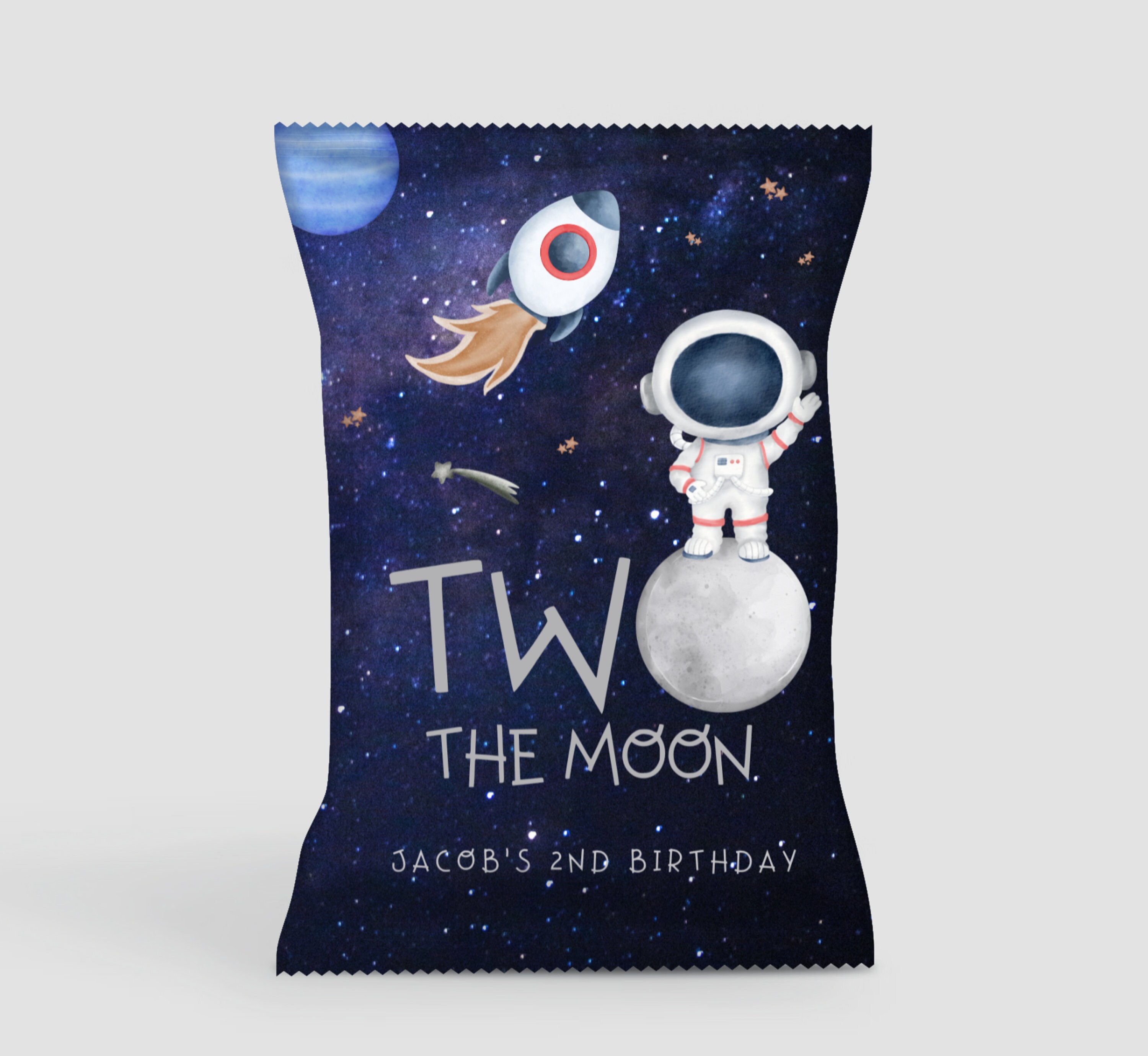 Two the Moon Chip Bag Editable Two the Moon Birthday Chips Bag ...