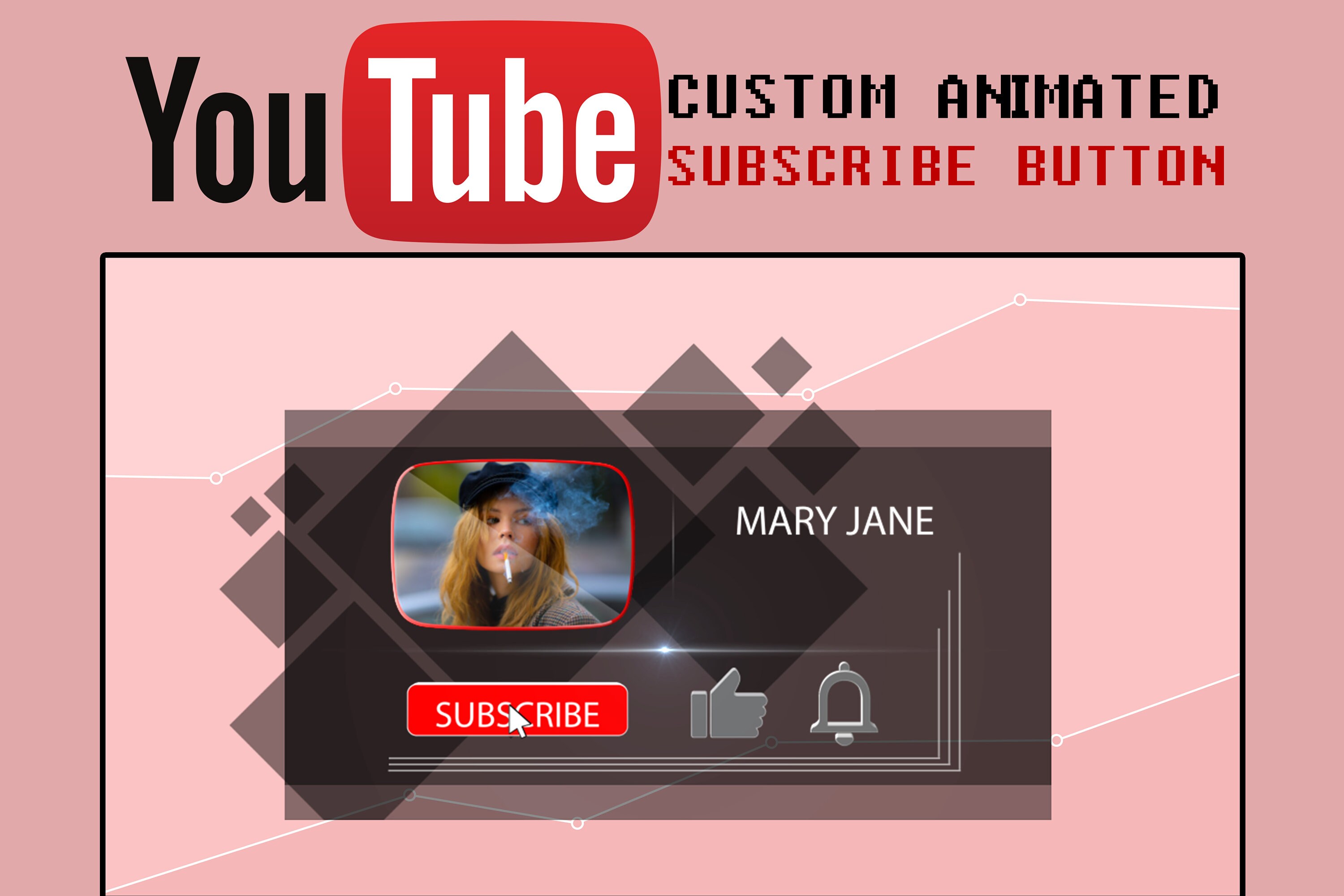 Personalized Custom Animated Youtube Subscribe Button Overlay - NBKomputer Personalized Custom Animated Youtube Subscribe Button Overlay - NBKomputer